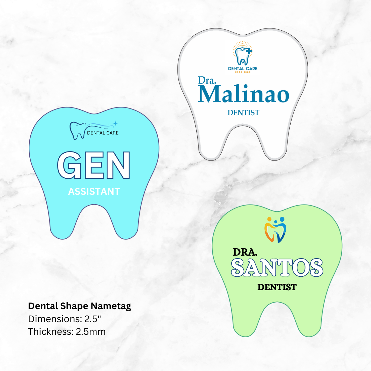 Special Shape Nametags - Dental 2.5" – Jay C. Designs