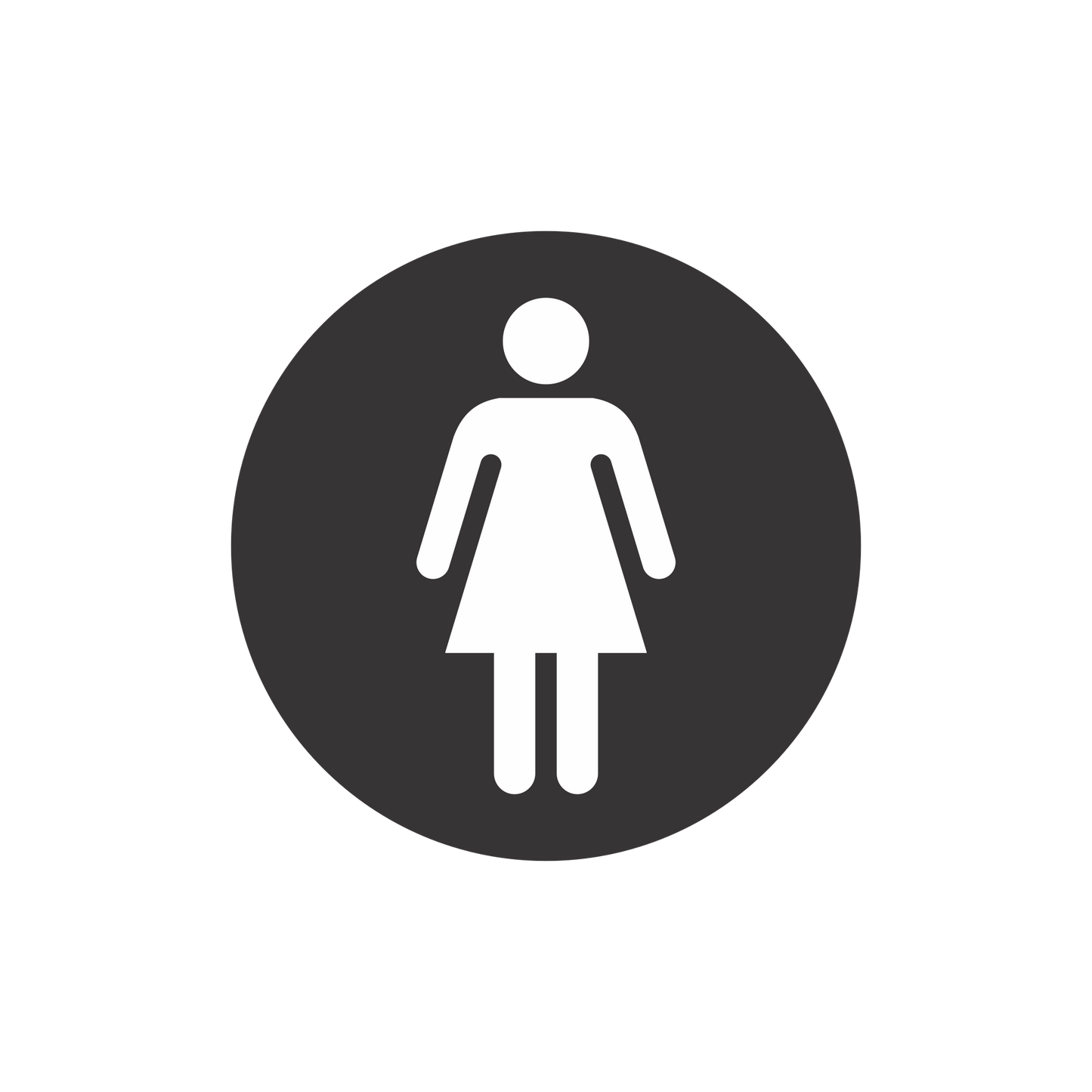 Acrylic Filipino Signage - Palikuran Babae (Bilog) – Jay C. Designs