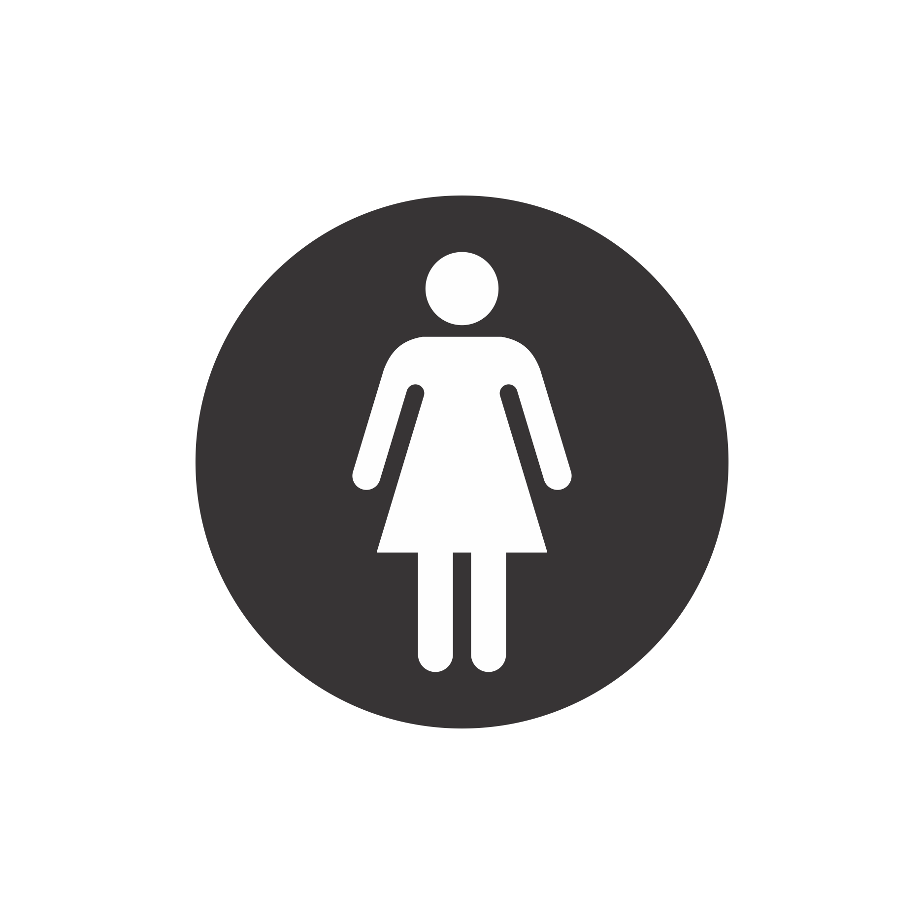 Acrylic Filipino Signage - Palikuran Babae (Bilog) — Jay C. Designs