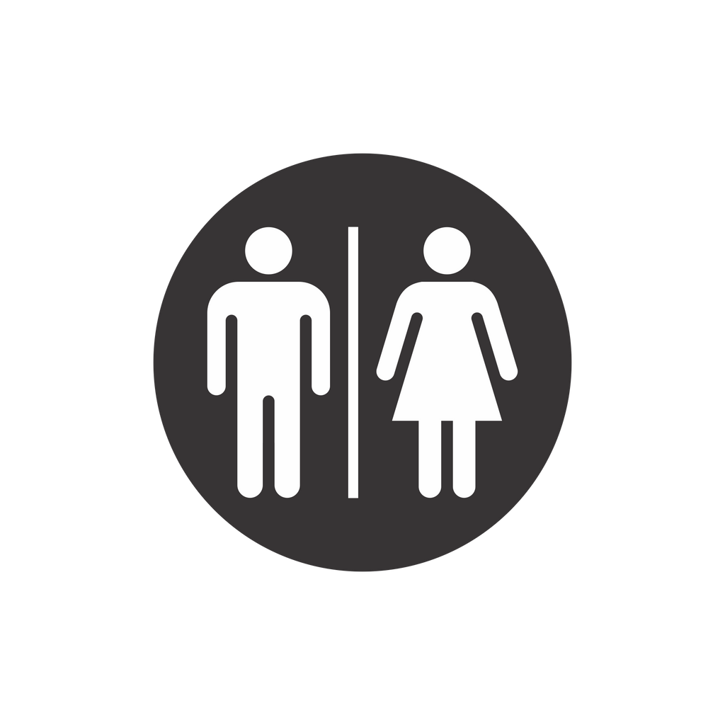 Acrylic Signage - Restroom Sign — Jay C. Designs