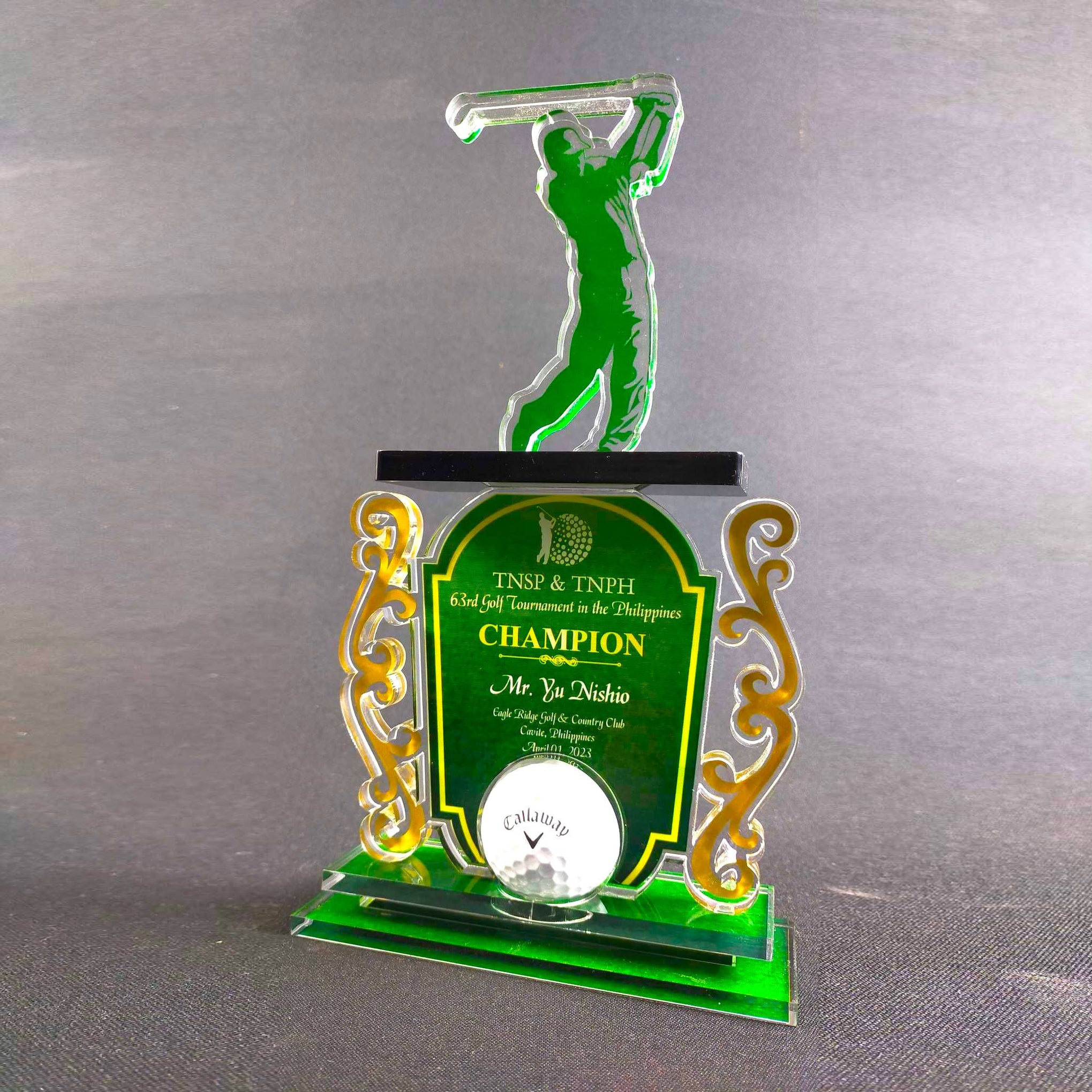 High-quality Acrylic Golf Trophies — Jay C. Designs