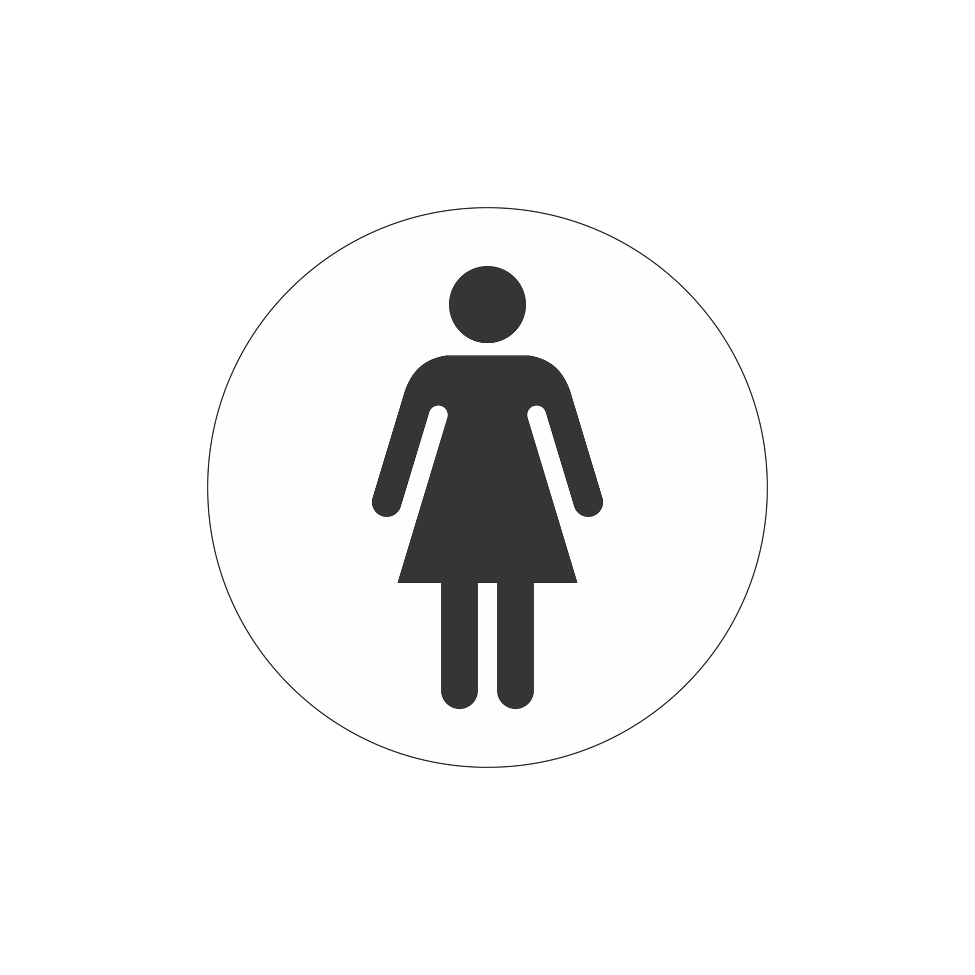 Acrylic Filipino Signage - Palikuran Babae (Bilog) – Jay C. Designs