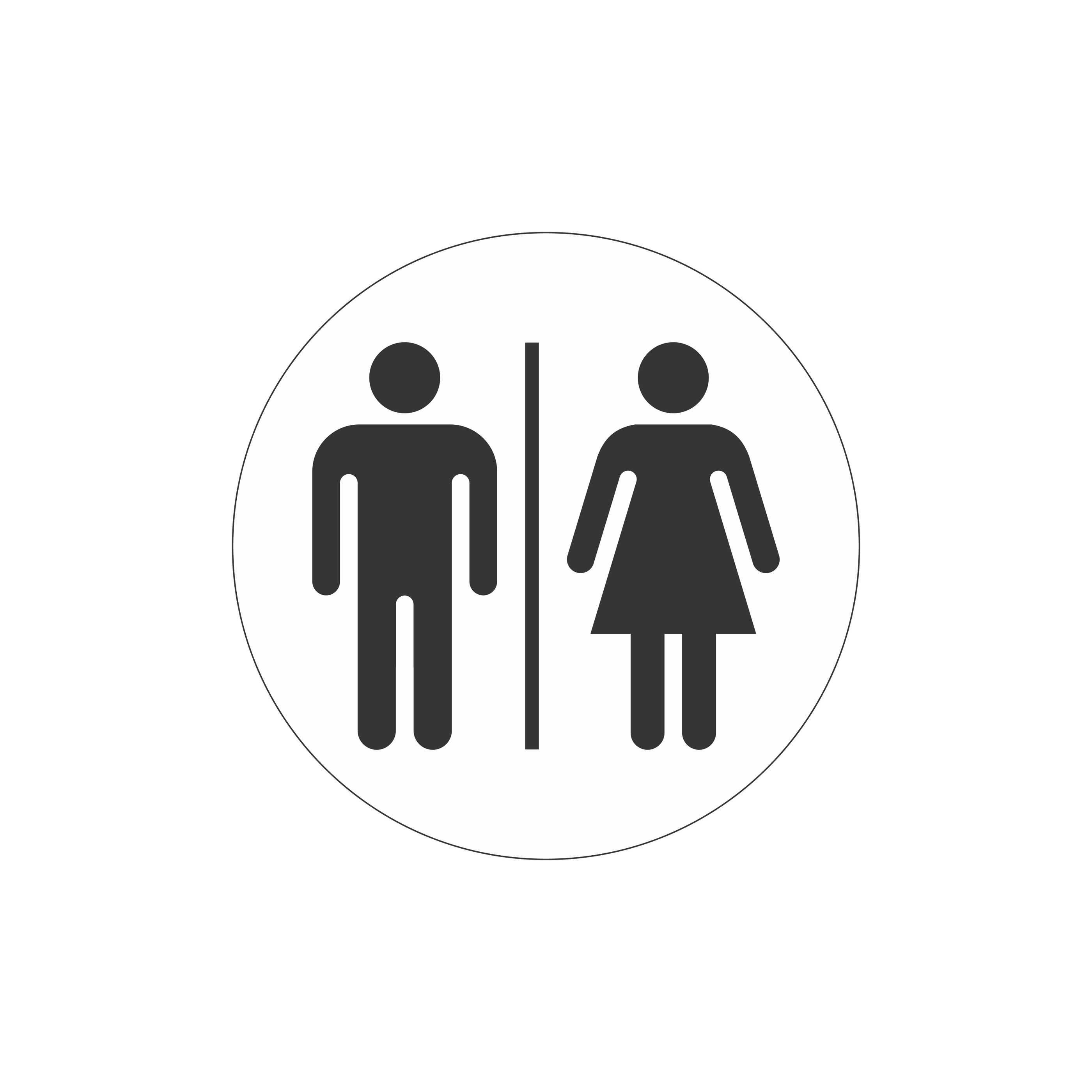 Acrylic Filipino Signage - Palikuran Lalake/Babae (Bilog) — Jay C. Designs