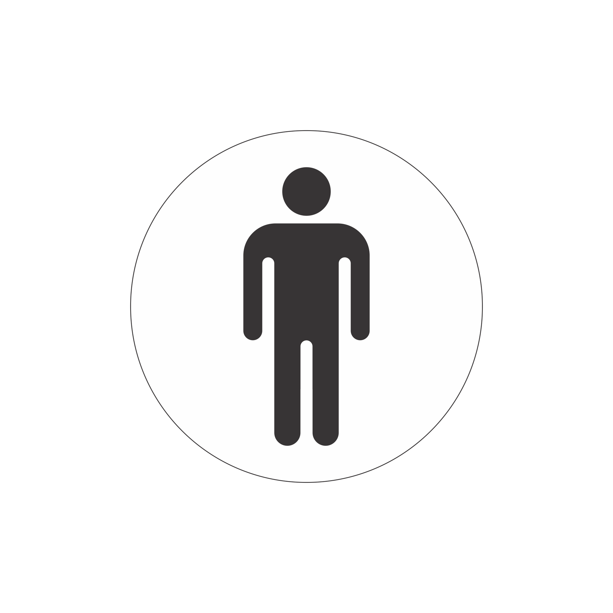 Acrylic Filipino Signage - Palikuran Lalake (Bilog) — Jay C. Designs