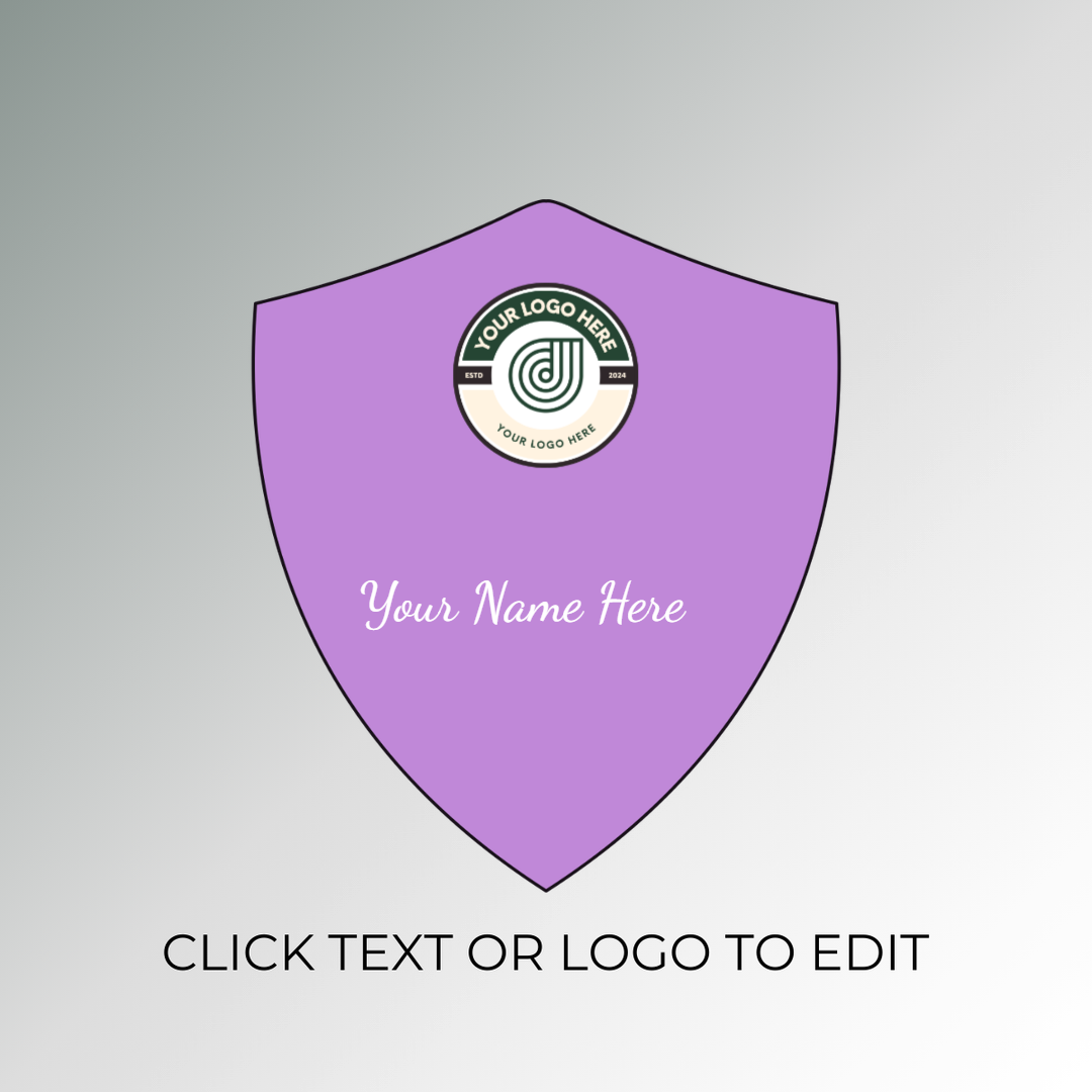 Lavender Name Tag Shield 2.5 x 3 — Jay C. Designs