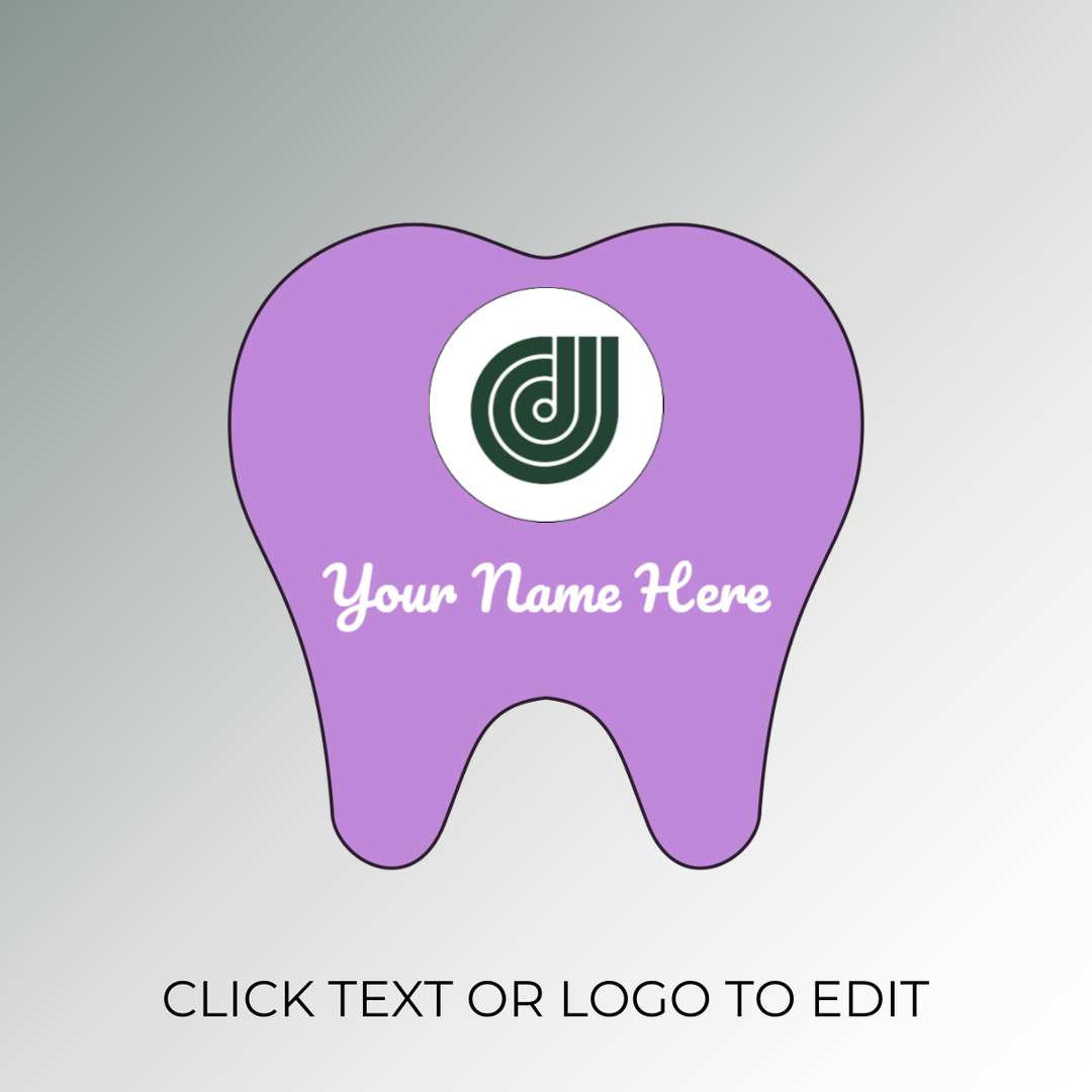 Dental Shaped Name Tag Lavender — Jay C. Designs