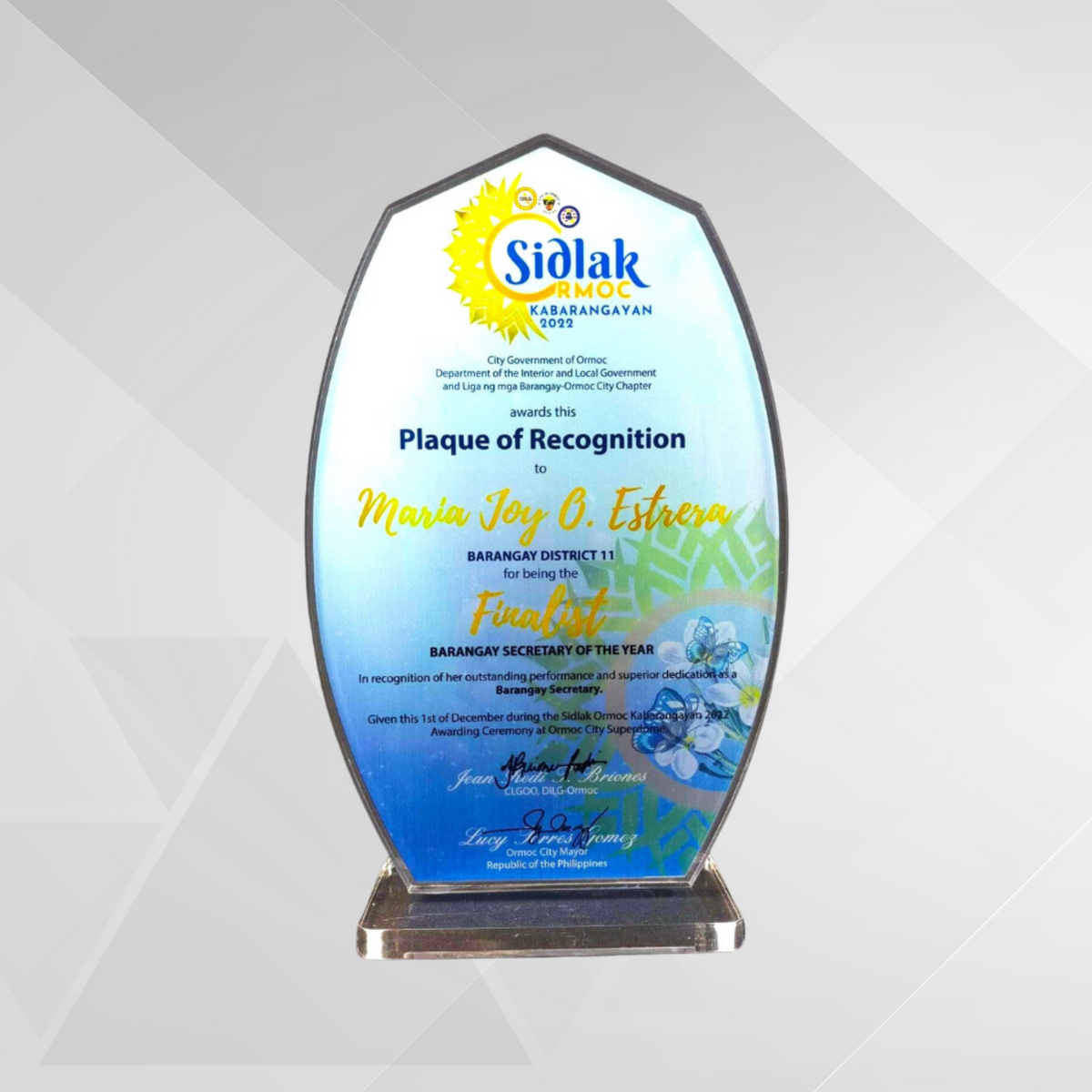 Customize Acrylic Plaque in the Philippines — Jay C. Designs