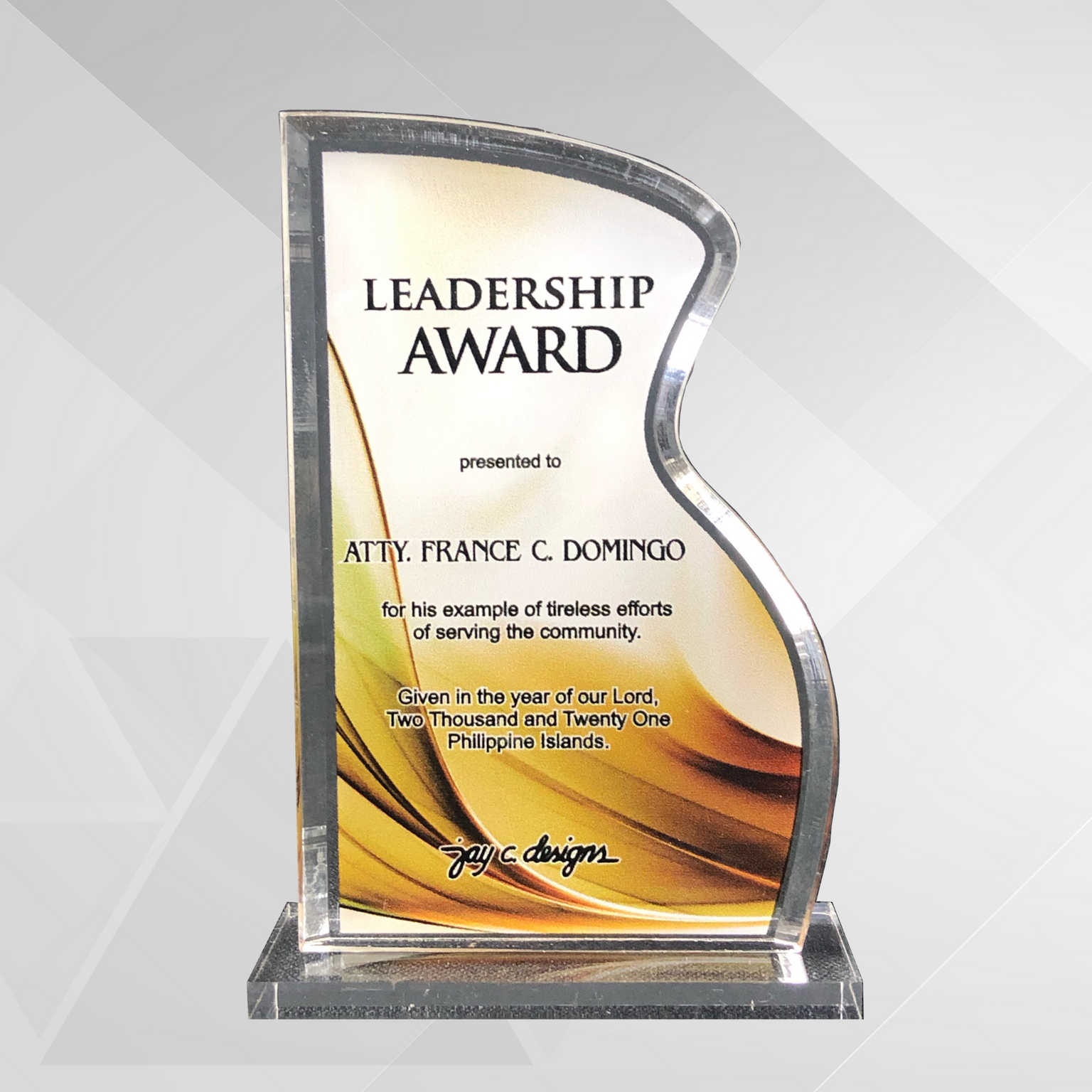 Customize Trophies and Plaques — Jay C. Designs