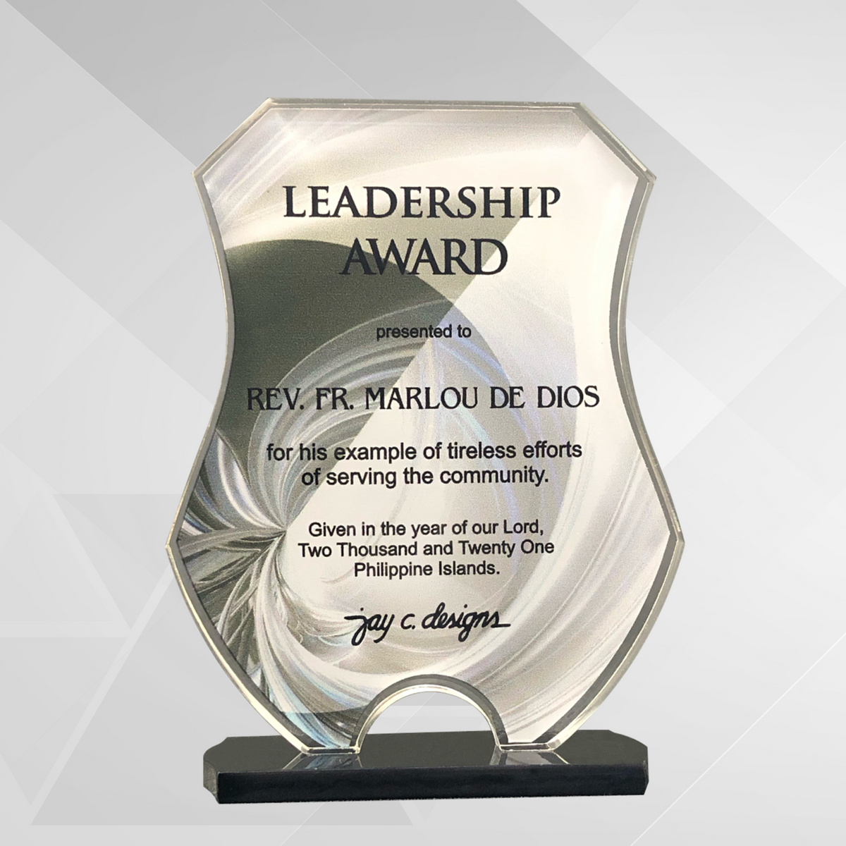Acrylic Plaques and Trophies Supplier - Custom Awards Philippines — Jay ...
