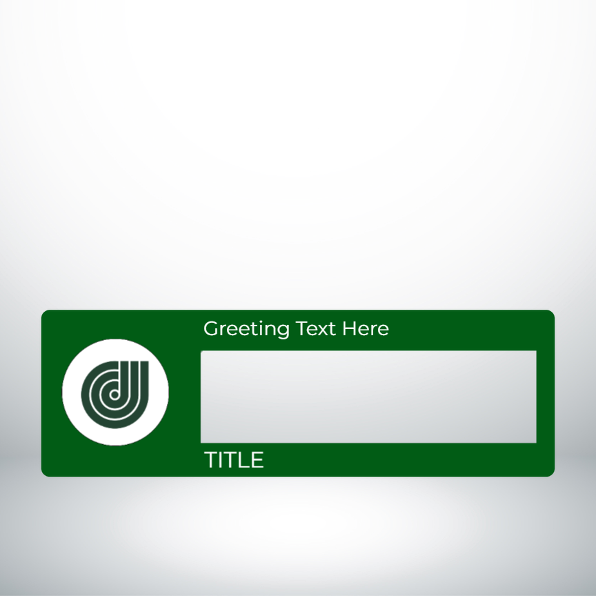 Green Insertable Nametag – Jay C. Designs