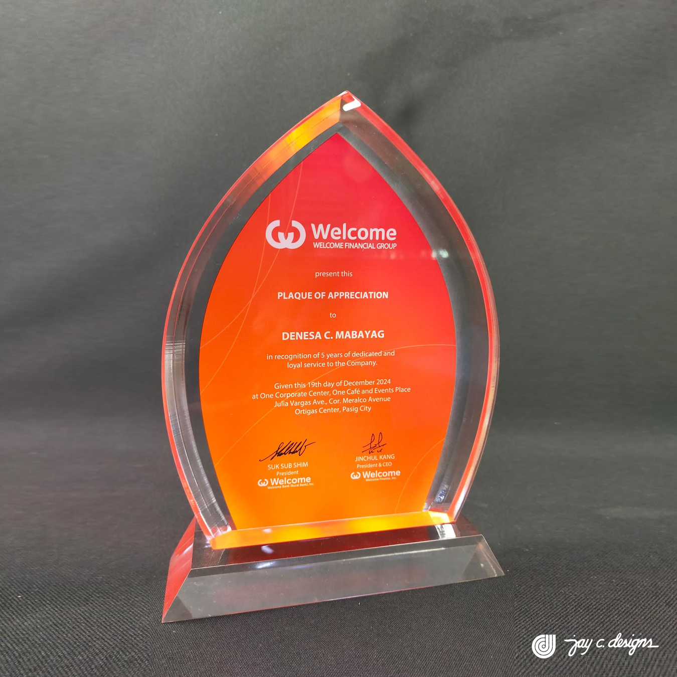 Trophies and Plaques Philippines — Jay C. Designs