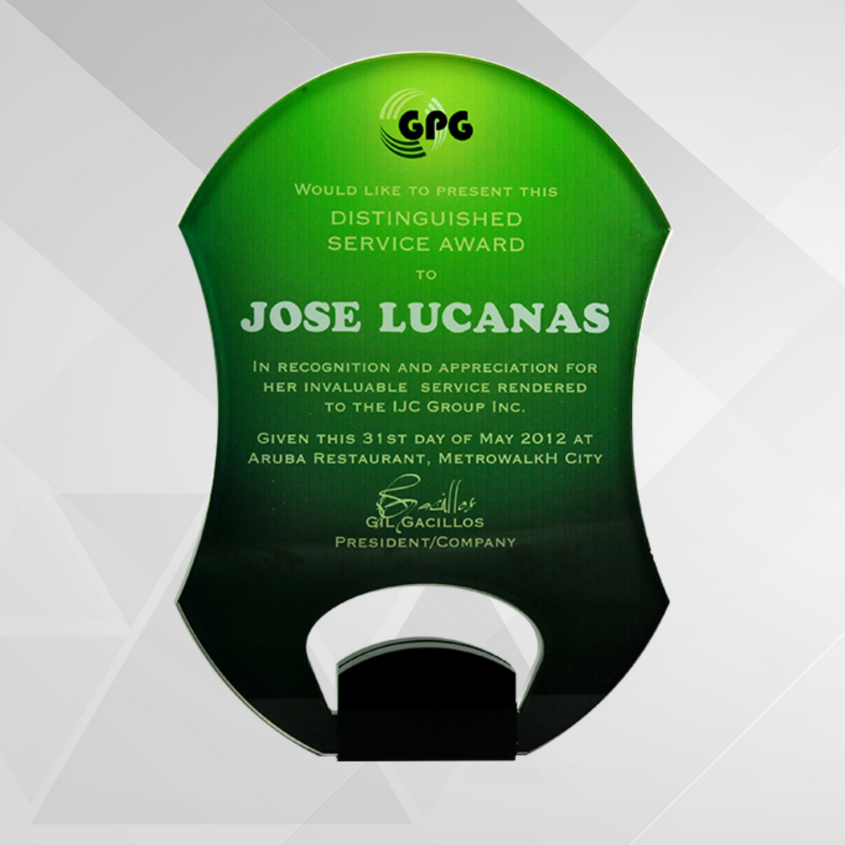 Personalized Plaques | Award plaques in the Philippines — Jay C. Designs