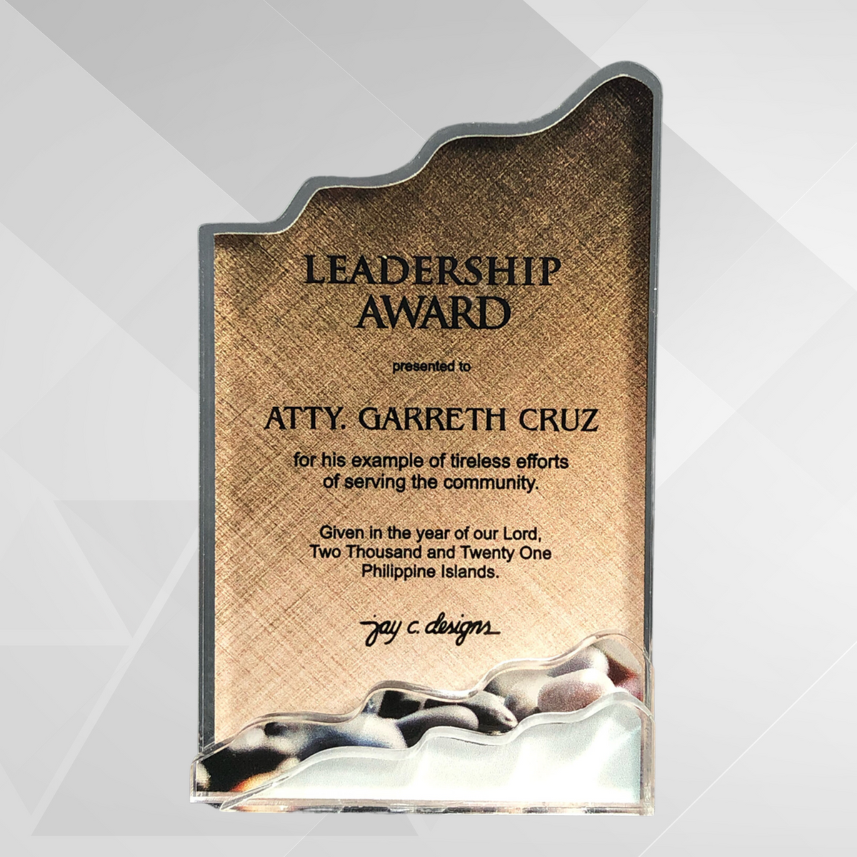 Premium Acrylic Trophies and Plaques — Jay C. Designs