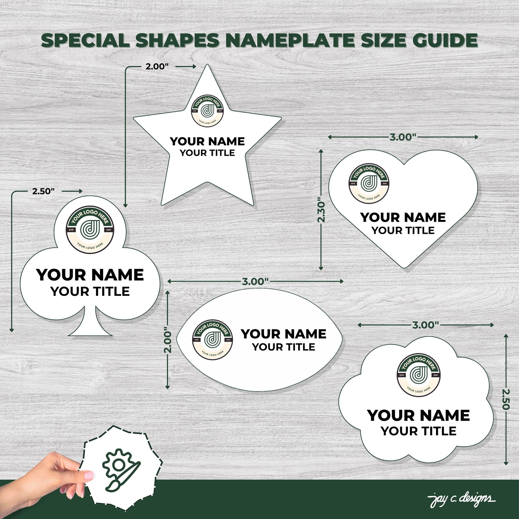 Customized Nametags — Jay C. Designs