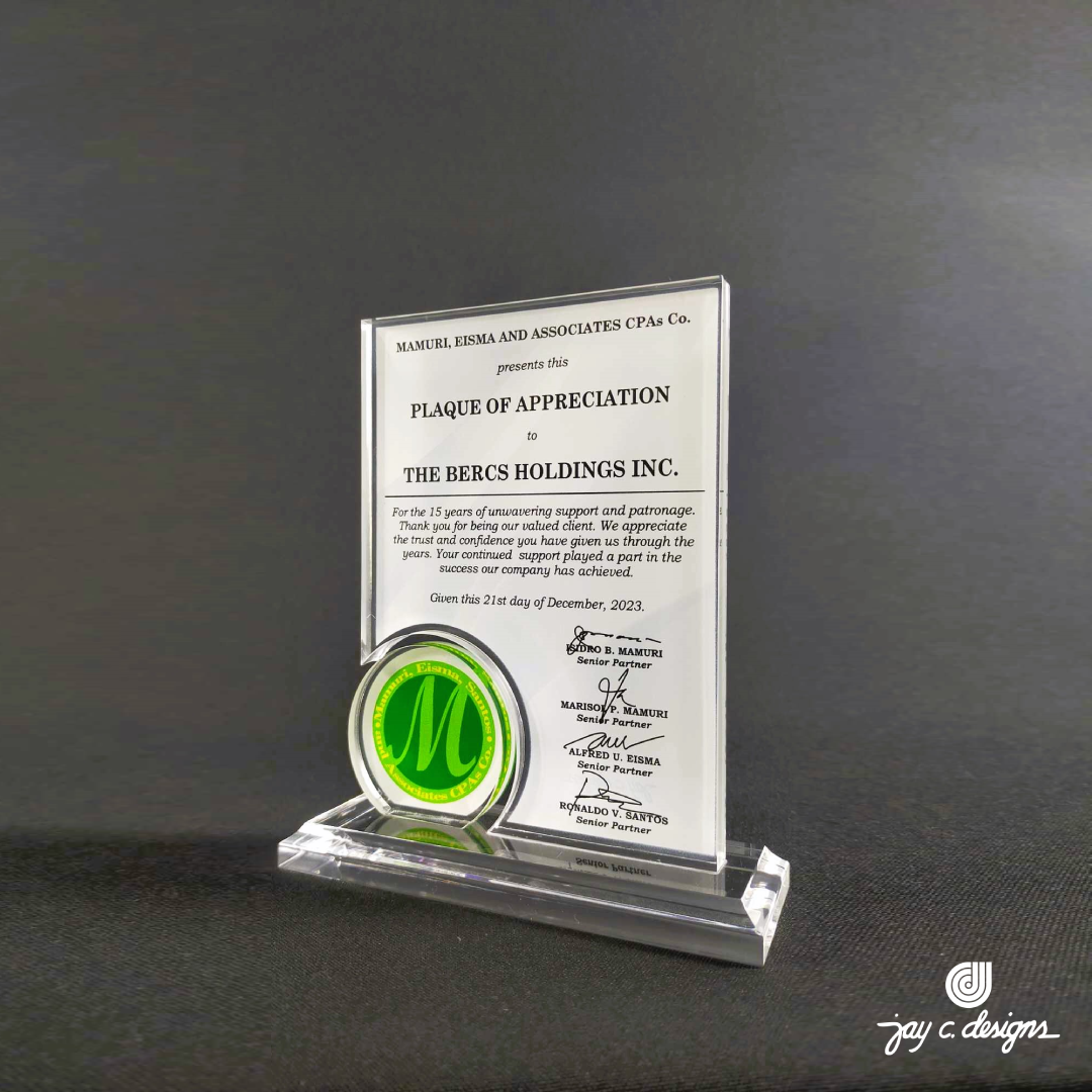 Trophies and Plaques Philippines — Jay C. Designs