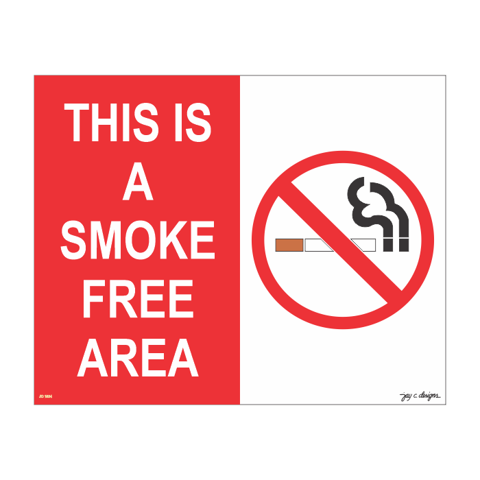 Vinyl Signage Philippines - Smoke Free Area Sign – Jay C. Designs