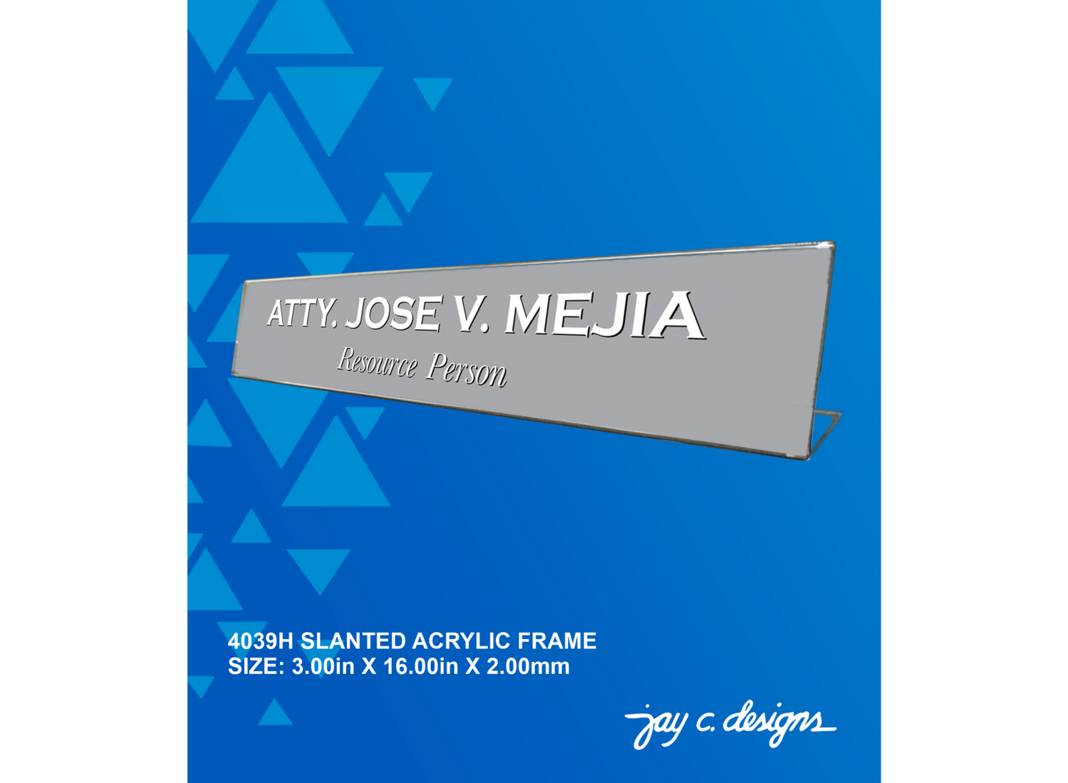Acrylic Frame Philippines - Slanted Frame 4039H — Jay C. Designs