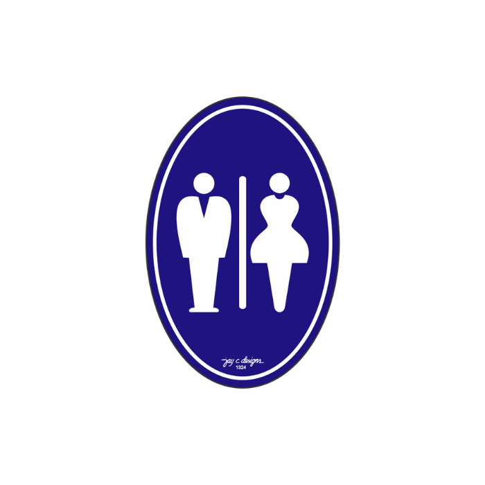 Restroom signage — Jay C. Designs