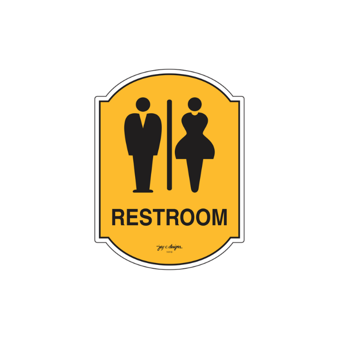 Restroom signage — Jay C. Designs