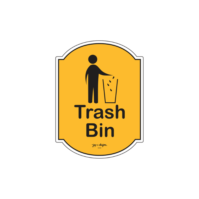 Acrylic Signage Maker Philippines - Trash Bin Sign – Jay C. Designs