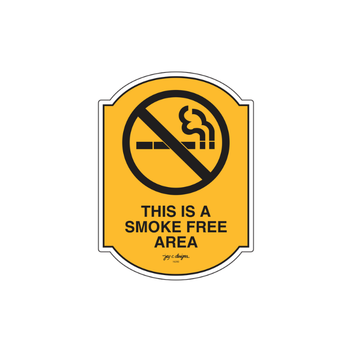 Acrylic Signage Maker Philippines - Smoke Free Area Sign – Jay C. Designs