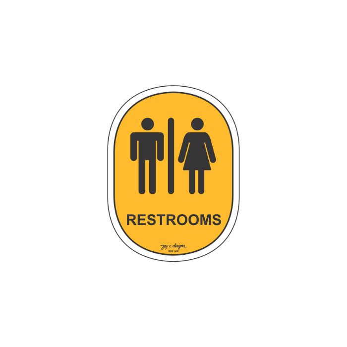 Premium Restroom Sign | Clear and Stylish Restroom Signage – Jay C. Designs