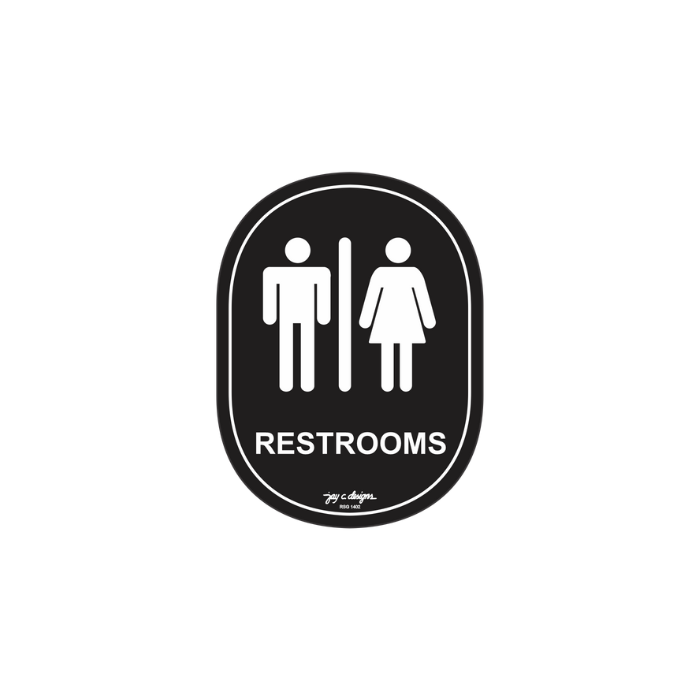 Premium Restroom Sign | Clear and Stylish Restroom Signage – Jay C. Designs