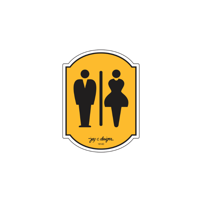 Restroom signage — Jay C. Designs