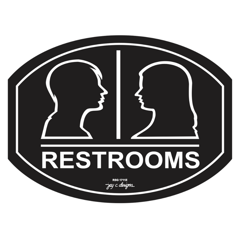 Restroom signage — Jay C. Designs