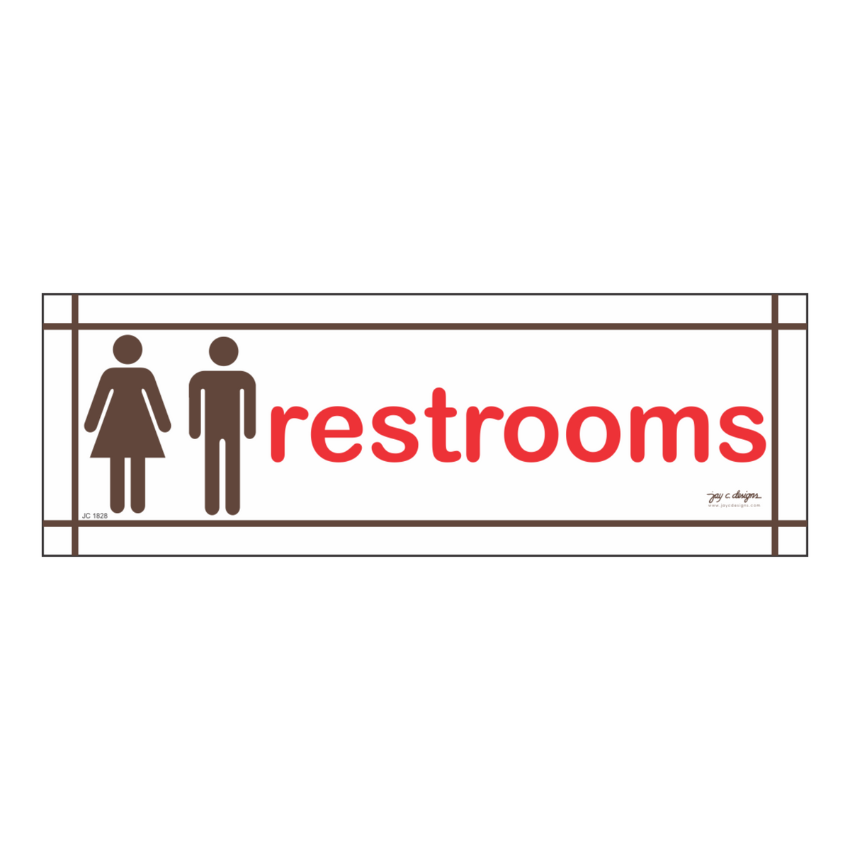 Restroom signage — Jay C. Designs