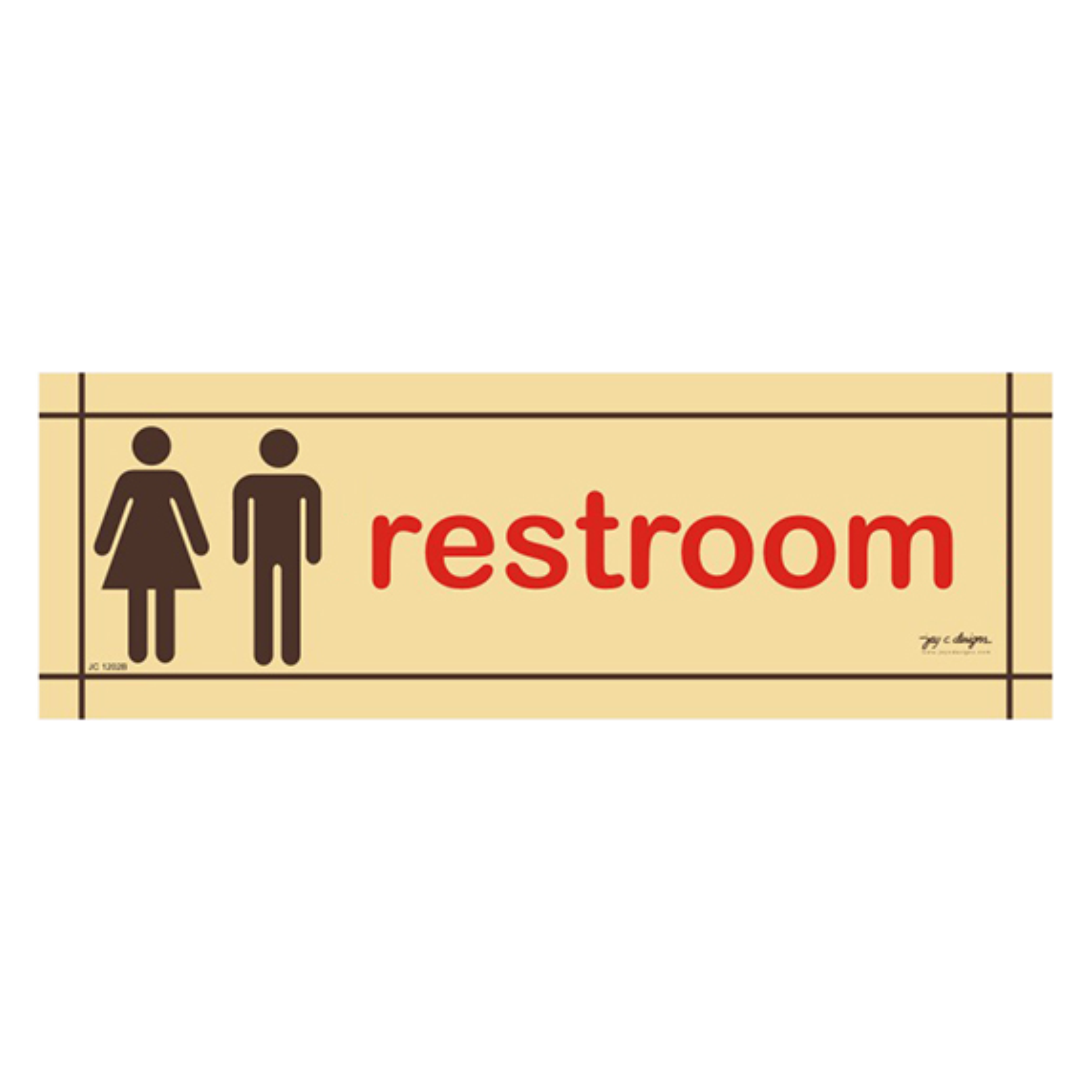 Restroom signage — Jay C. Designs