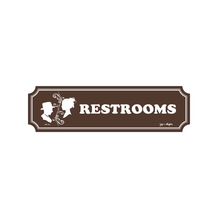 Restroom signage — Jay C. Designs