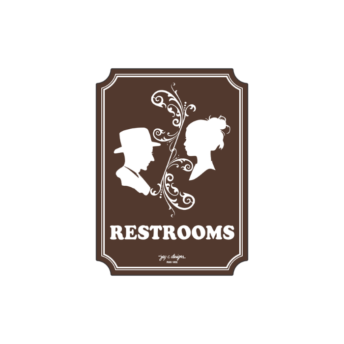 Restroom signage — Jay C. Designs
