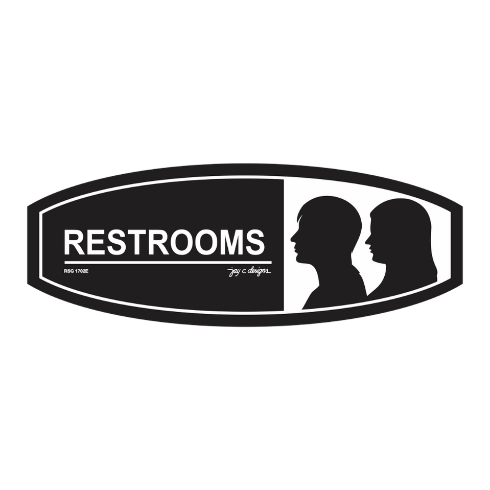 Restroom signage — Jay C. Designs