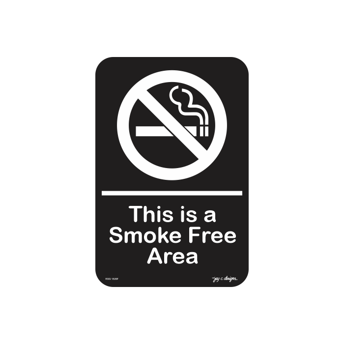 Acrylic Signage Maker Philippines - Smoke Free Area Sign – Jay C. Designs