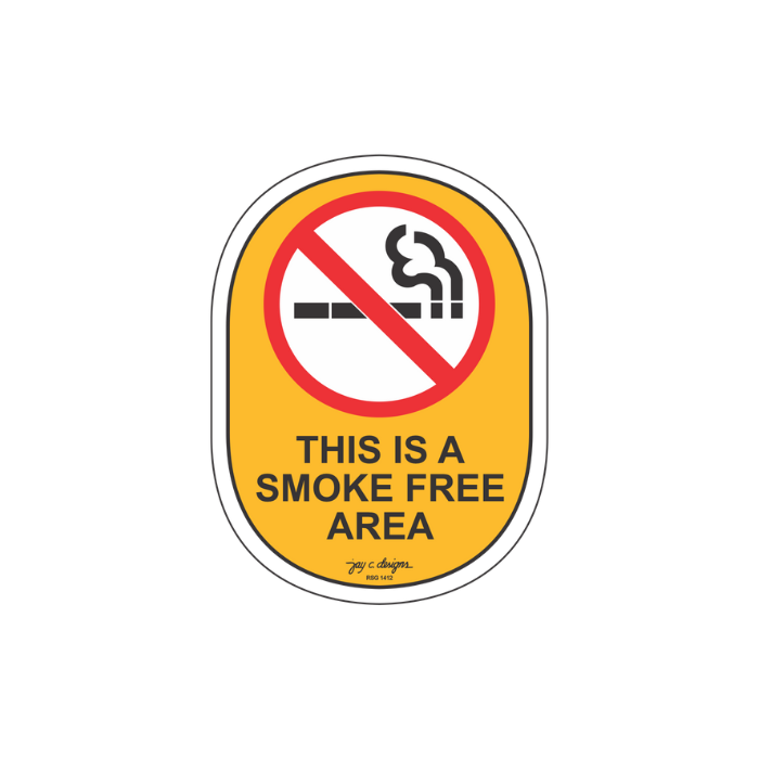 Acrylic Signage Philippines - Smoke Free Area Sign – Jay C. Designs